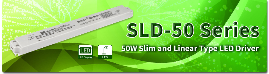 SLD-50 Series 50W Slim and Linear Type LED Driver -MEAN WELL Switching ...